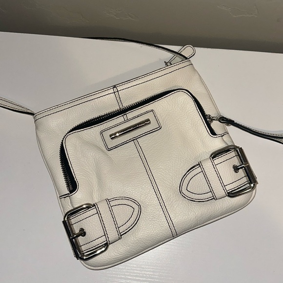 Bags | Franco Sarto White Leather Crossbody | Poshmark